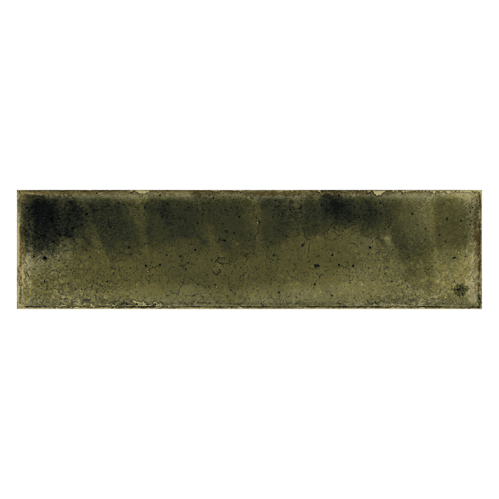 Jazba Olive Porcelain Tile 6 x 24.6cm | Gloss Subway Wall & Floor Tile ...