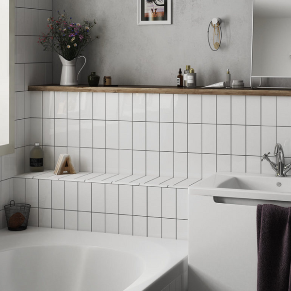 Evolution Blanco Matt Ceramic Tile 7.5 x 15cm | Modern Wall Tiles ...