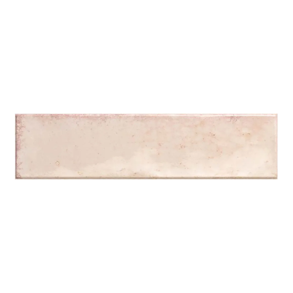 Hope Rose Ceramic Subway Tile 7.5 x 30cm | Gloss Pink Wall Tiles – Delforno