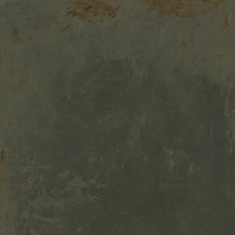 Flamed Green Porcelain Tile 99.55 x 99.55cm | Metal Effect – Delforno