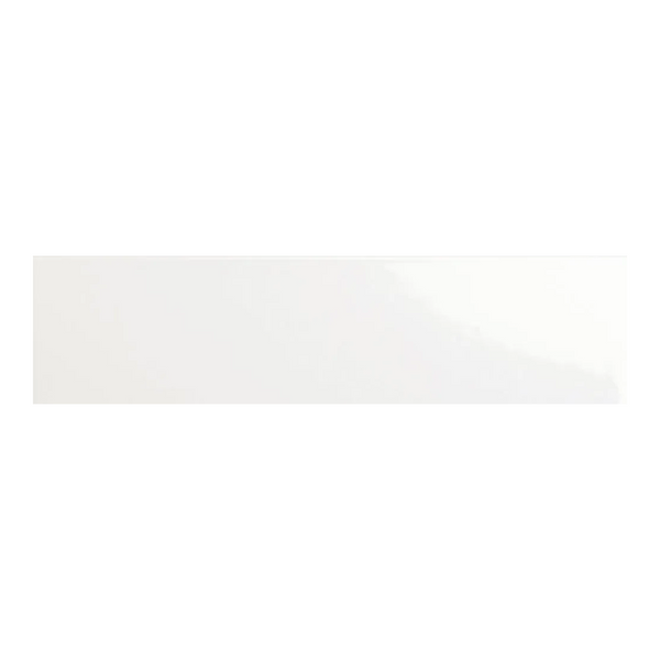 Blanco Brillo Flat Ceramic Tile 10 x 40cm | Glossy Subway Wall Tile ...